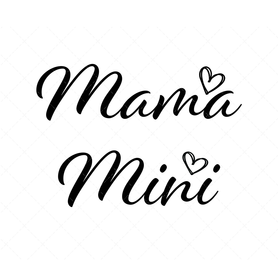 Mama & Mini SVG, PNG, PDF, Mommy and Me SVG, Mini SVG - Inspire Uplift