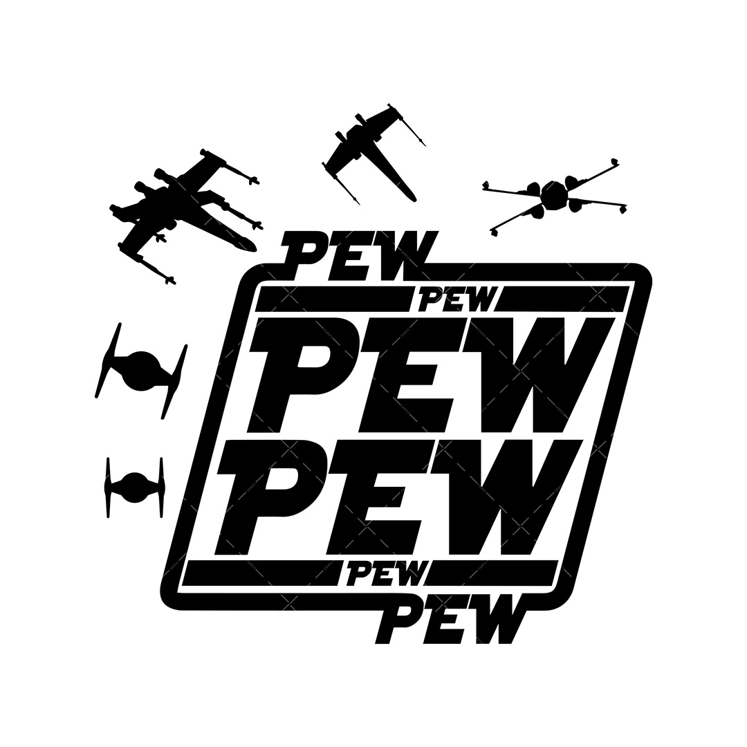 Pew Pew Pew SVG, PDF, PNG, Star Wars SVG - Inspire Uplift