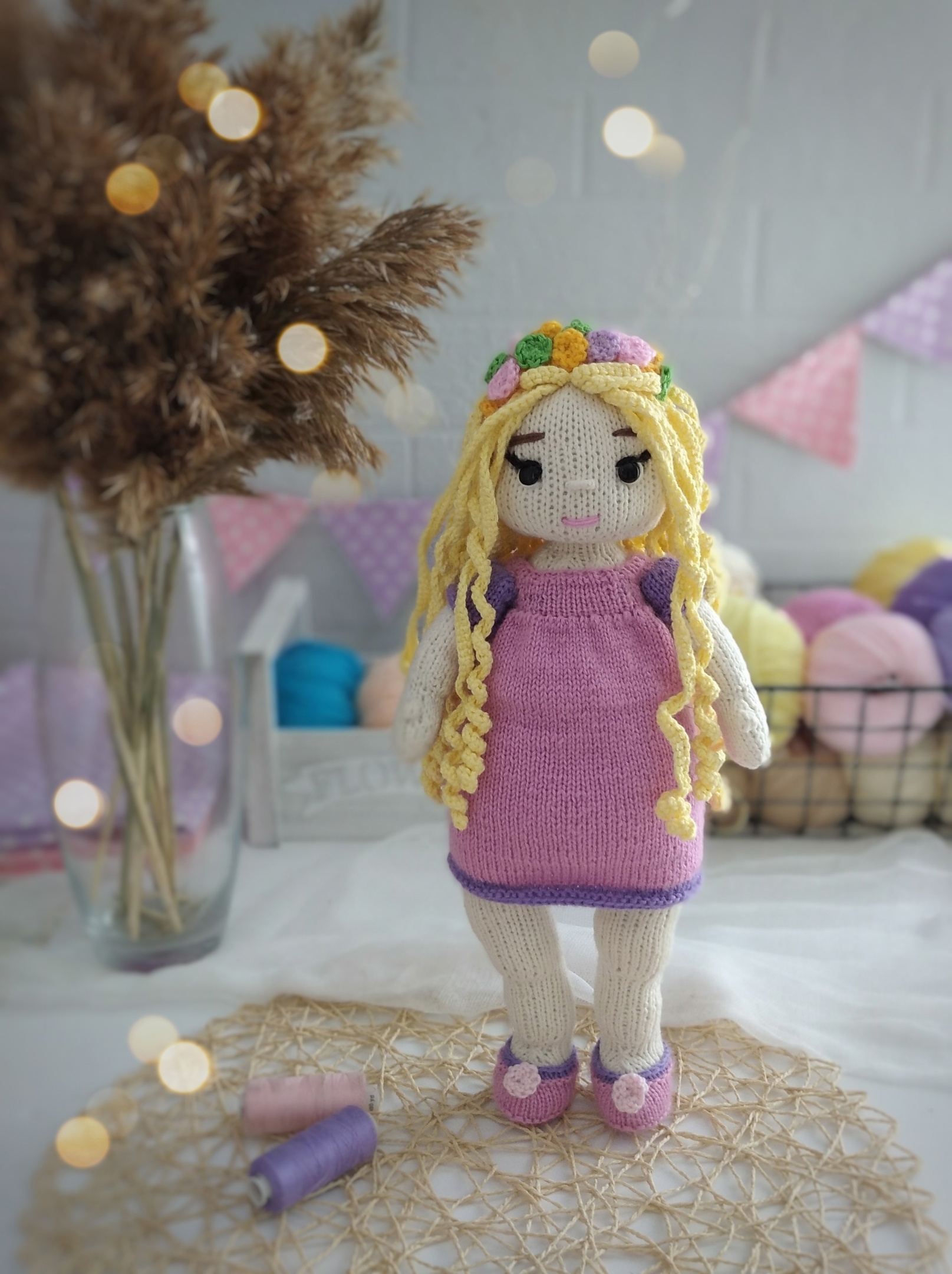 LUNA doll knitting pattern. Knitted doll pattern. | Inspire Uplift