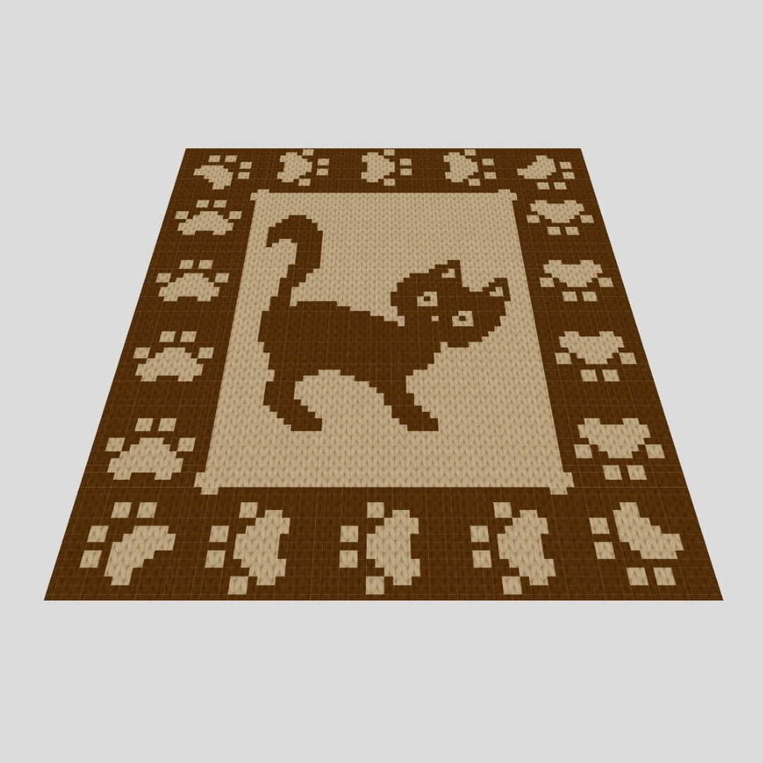 Loop yarn Cat blanket pattern PDF | Inspire Uplift