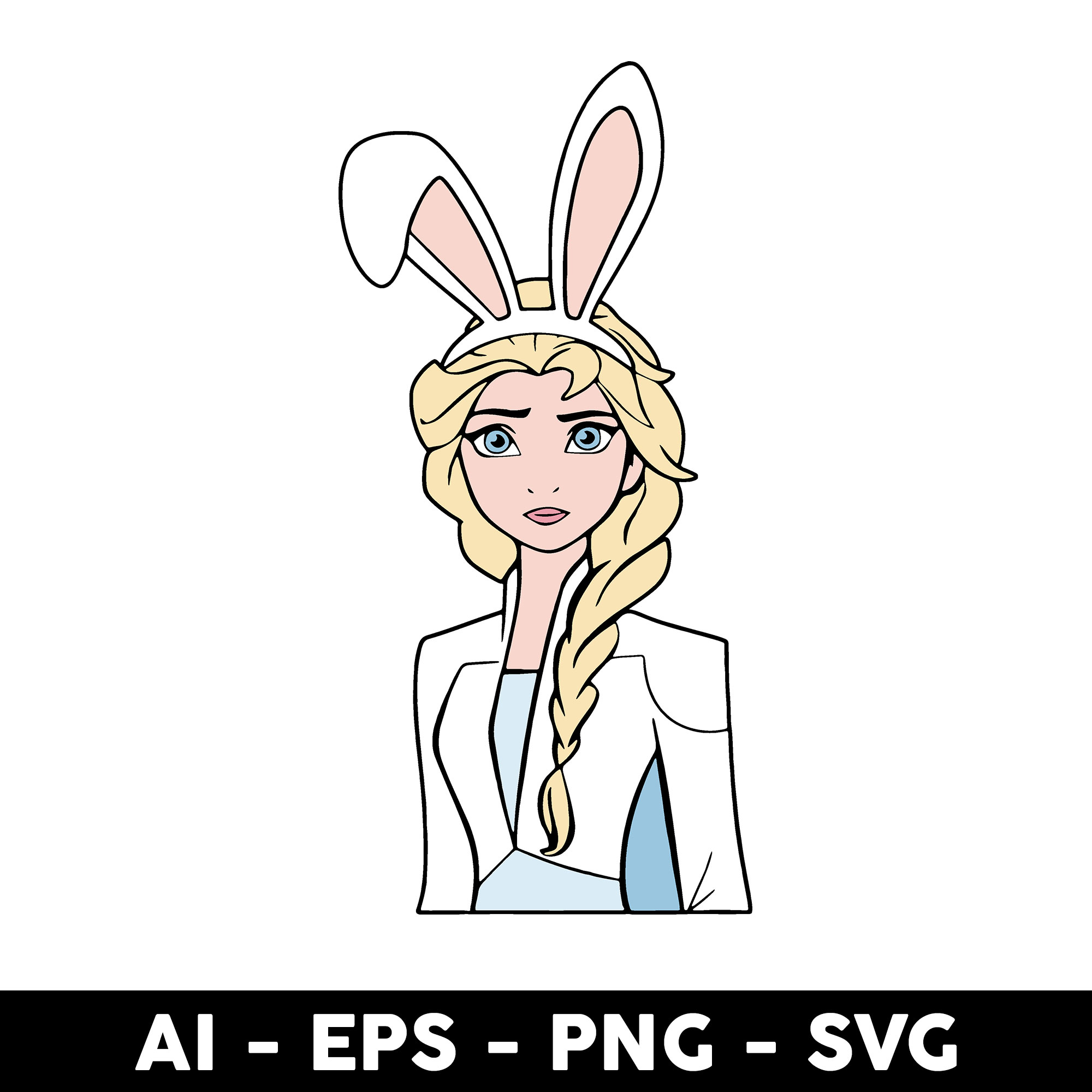 Elsa in Bunny Ears Svg, Elsa Svg, Disney Pincess Svg, Disney - Inspire ...