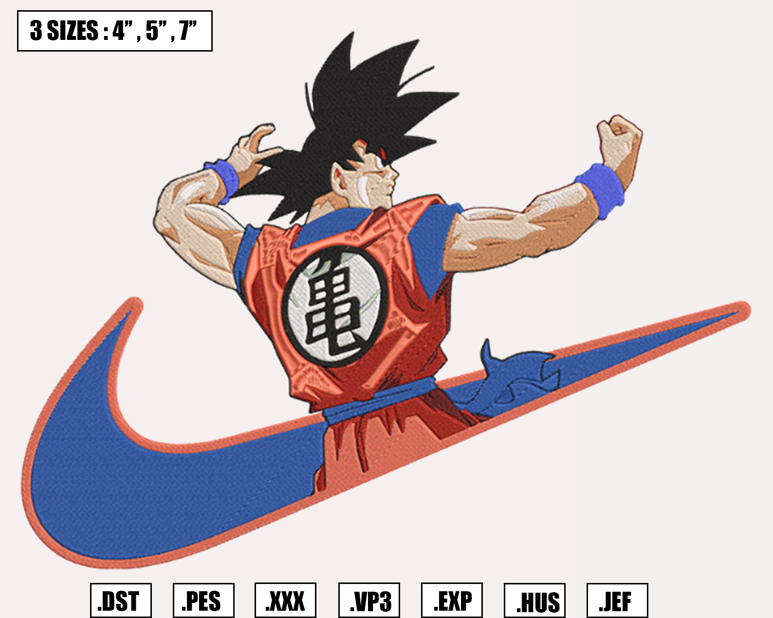 Goku Train Embroidery Designs File, Nike Dragon Ball Machine - Inspire ...