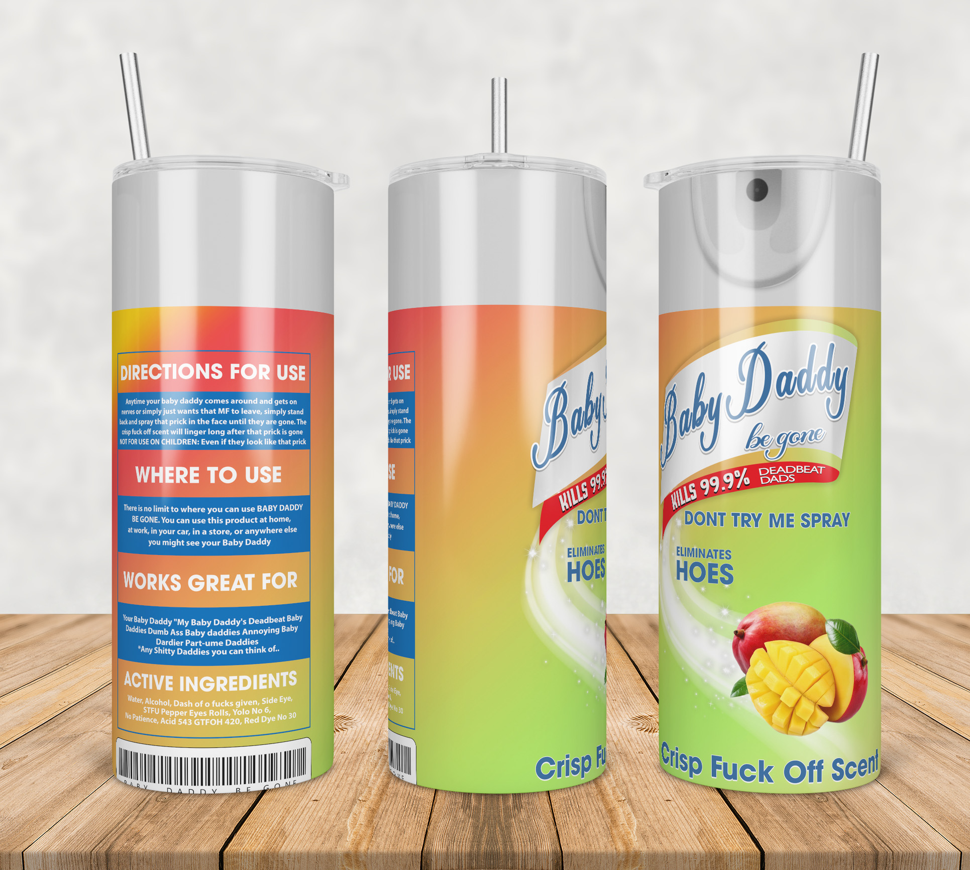 Baby Daddy Be Gone Mango Tumbler Png, Baby Daddy Be Gone 20o | Inspire ...