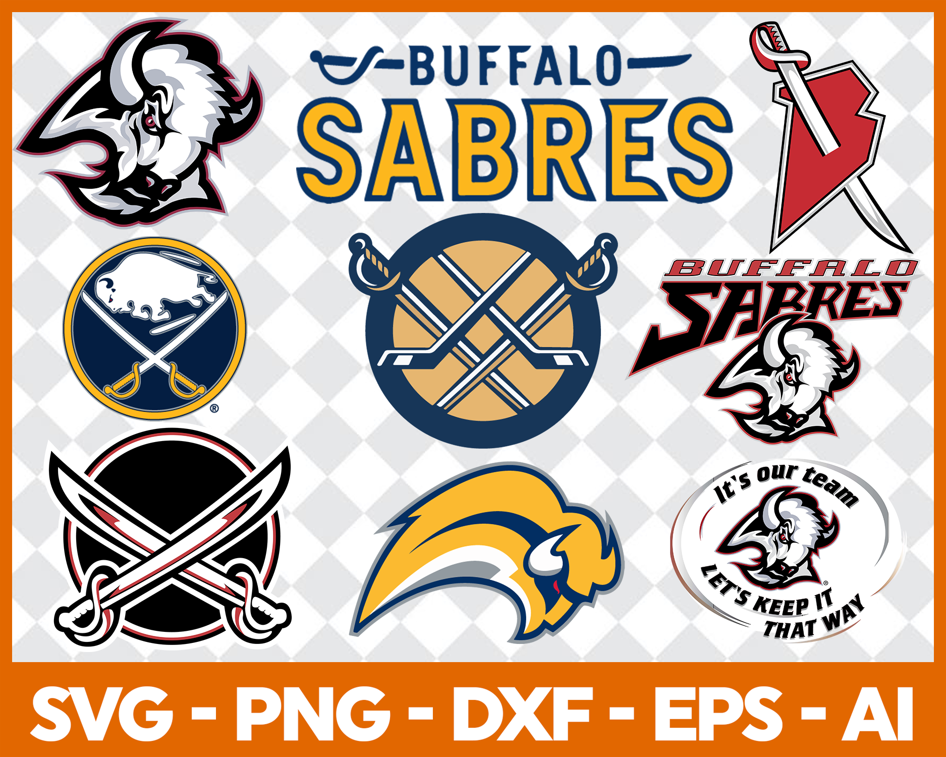 Buffalo Sabres Bundle SVG, Buffalo Sabres SVG, Hockey Teams | Inspire ...
