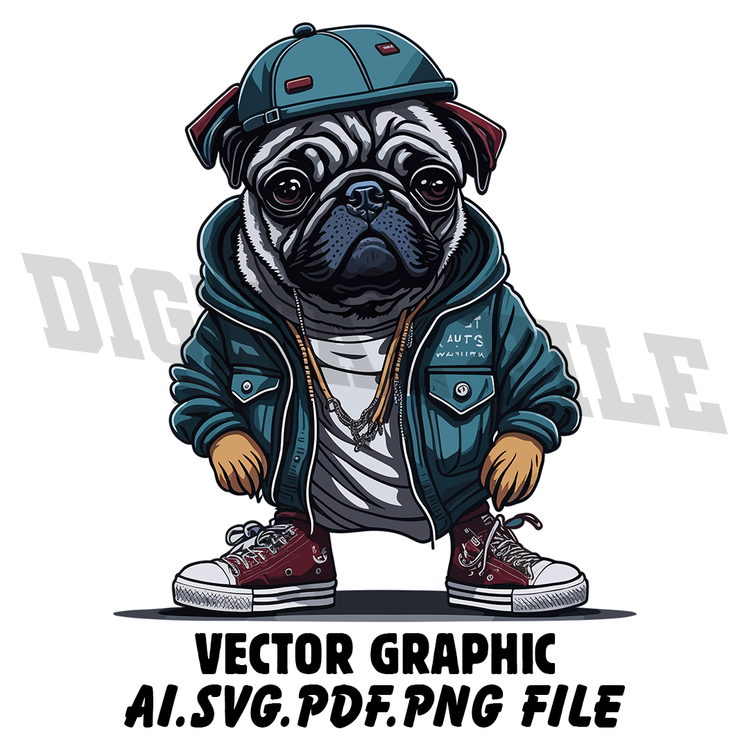 PUG AI.PDF.SVG.PNG DOWNLOAD DIGITAL File Vector Design - Inspire Uplift