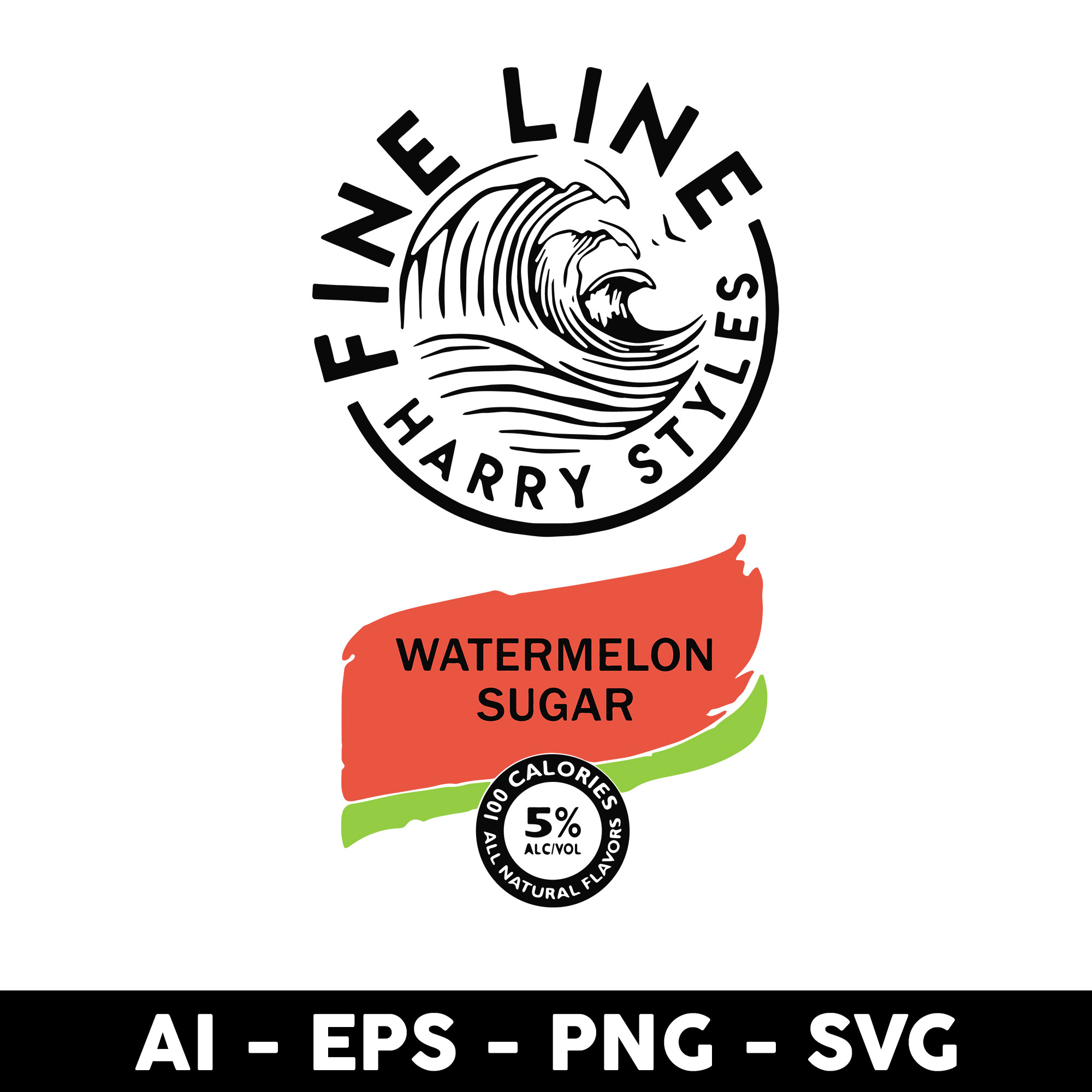 Fine Line Harry Styles Watermelon Sugar Svg, Png Dxf Eps Fil - Inspire ...