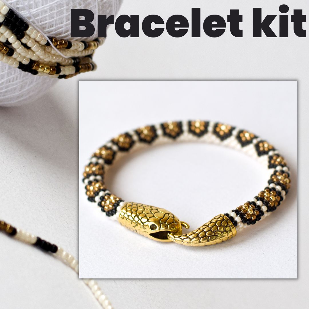 Bead Crochet Snake Bracelet DIY Kit - Hand bracelet Bead Cro | Inspire ...