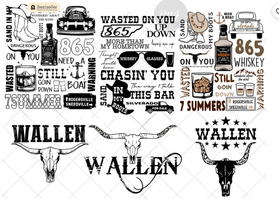 Vintage Wallen Western Bundle File, Retro Wallen, Leopard Wa - Inspire ...