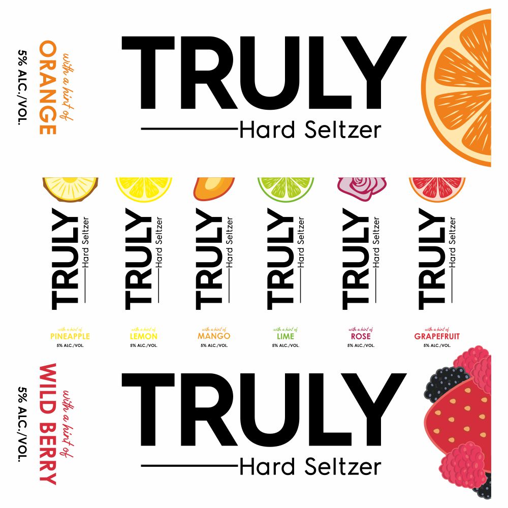 Alcohol Beverage Truly Svg Vector File Hard Seltzer Bundle | Inspire Uplift