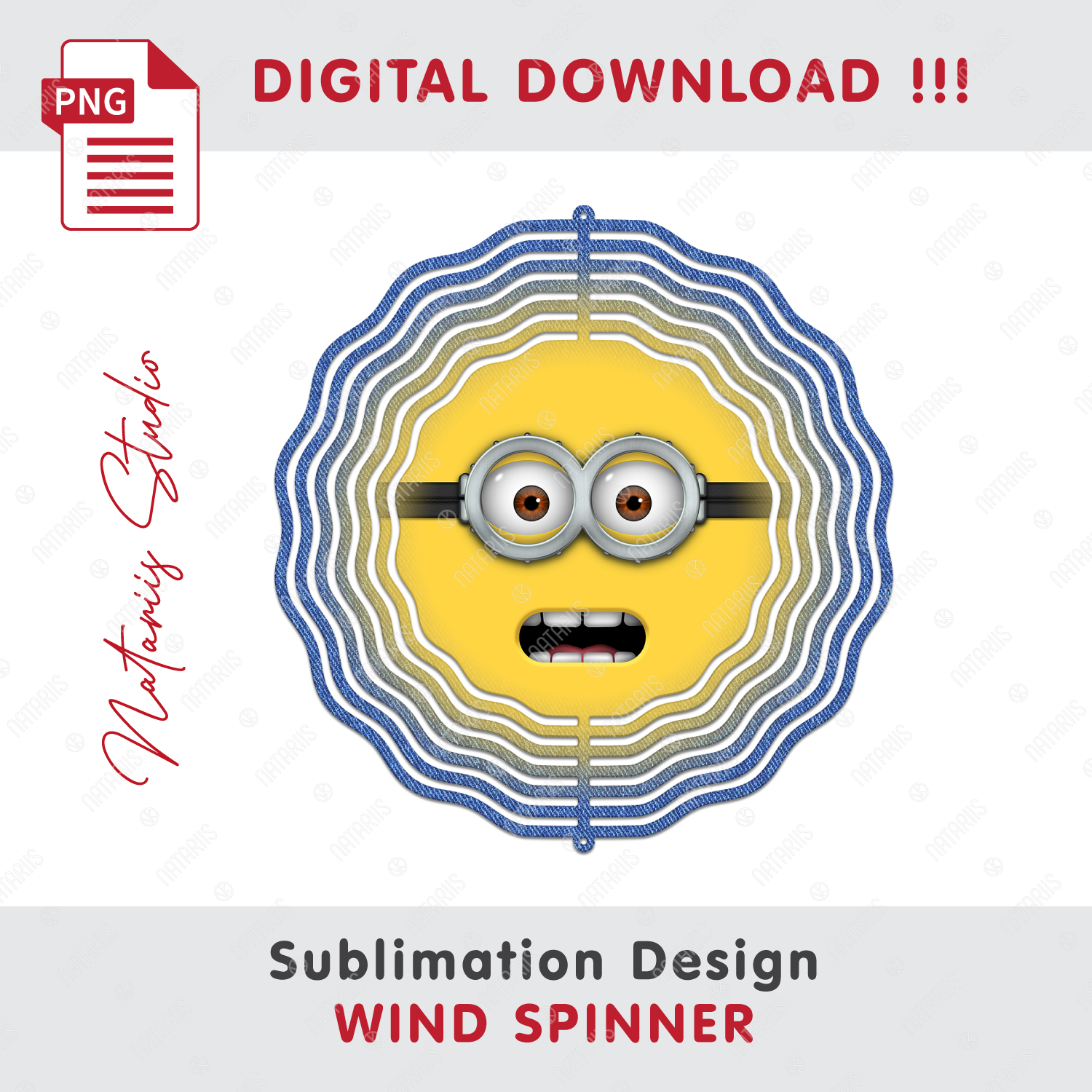 Funny Face Sublimation Design - Wind Spinner Sublimation - Inspire Uplift