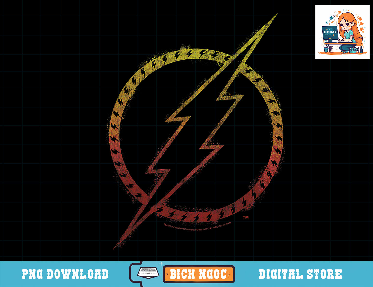 DC Comics The Flash Lightning Logo T-Shirt copy png | Inspire Uplift
