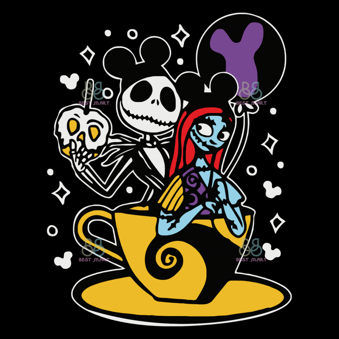 Couple Jack And Sally Cosplay Mickey Mouse Svg, Halloween Sv | Inspire ...