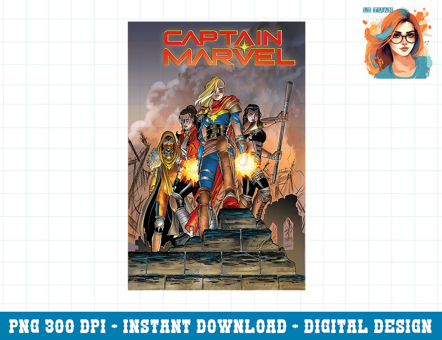 Marvel Comixology Captain Marvel Revolution Comic Book Cover | Inspire ...