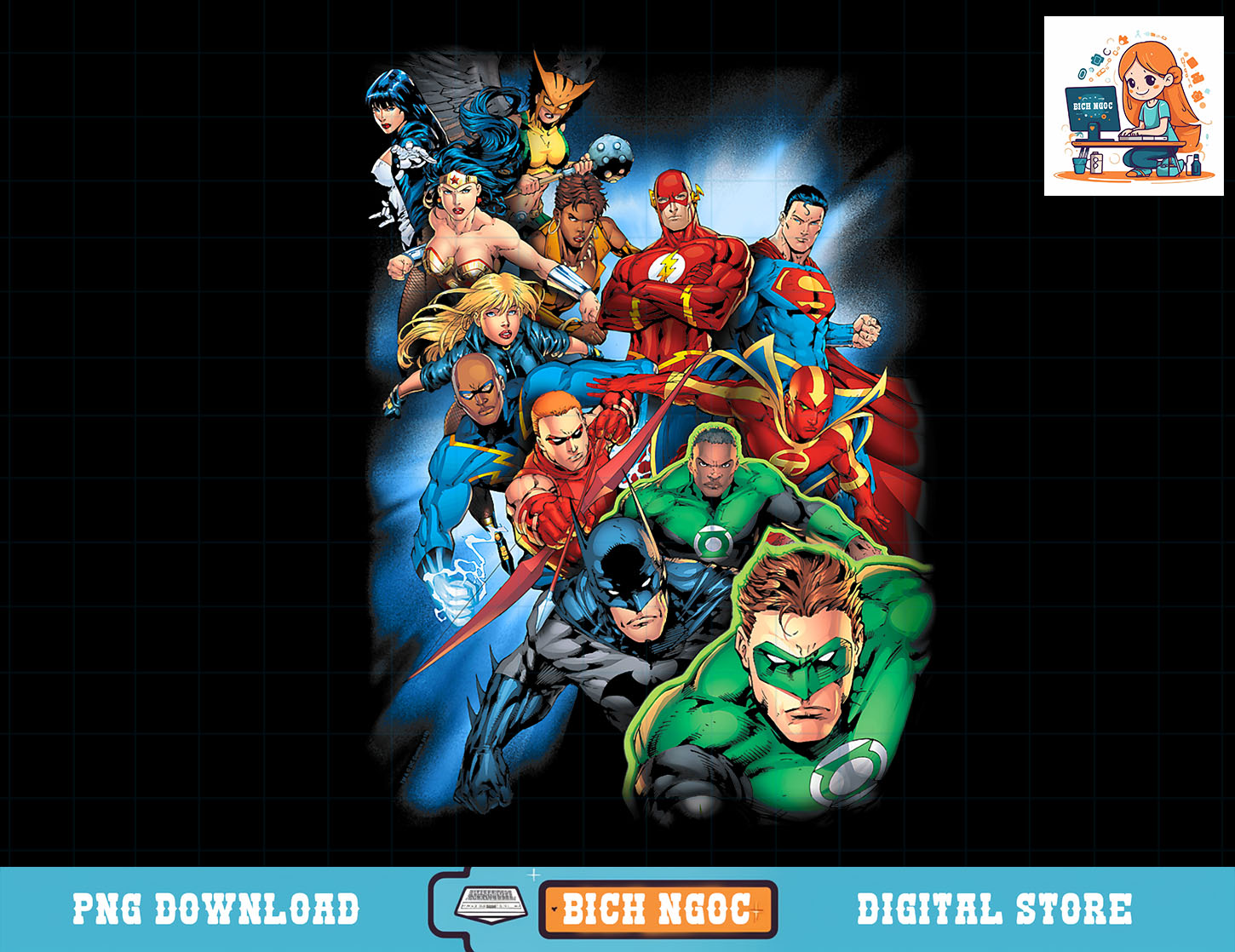 Justice League Mighty Heroes Unite T-Shirt copy png | Inspire Uplift