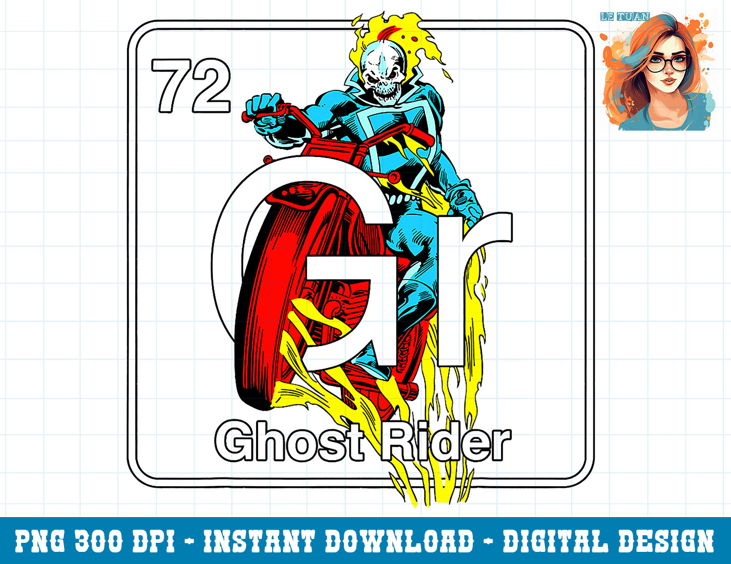 Marvel Ghost Rider Element png, sublimation copy | Inspire Uplift