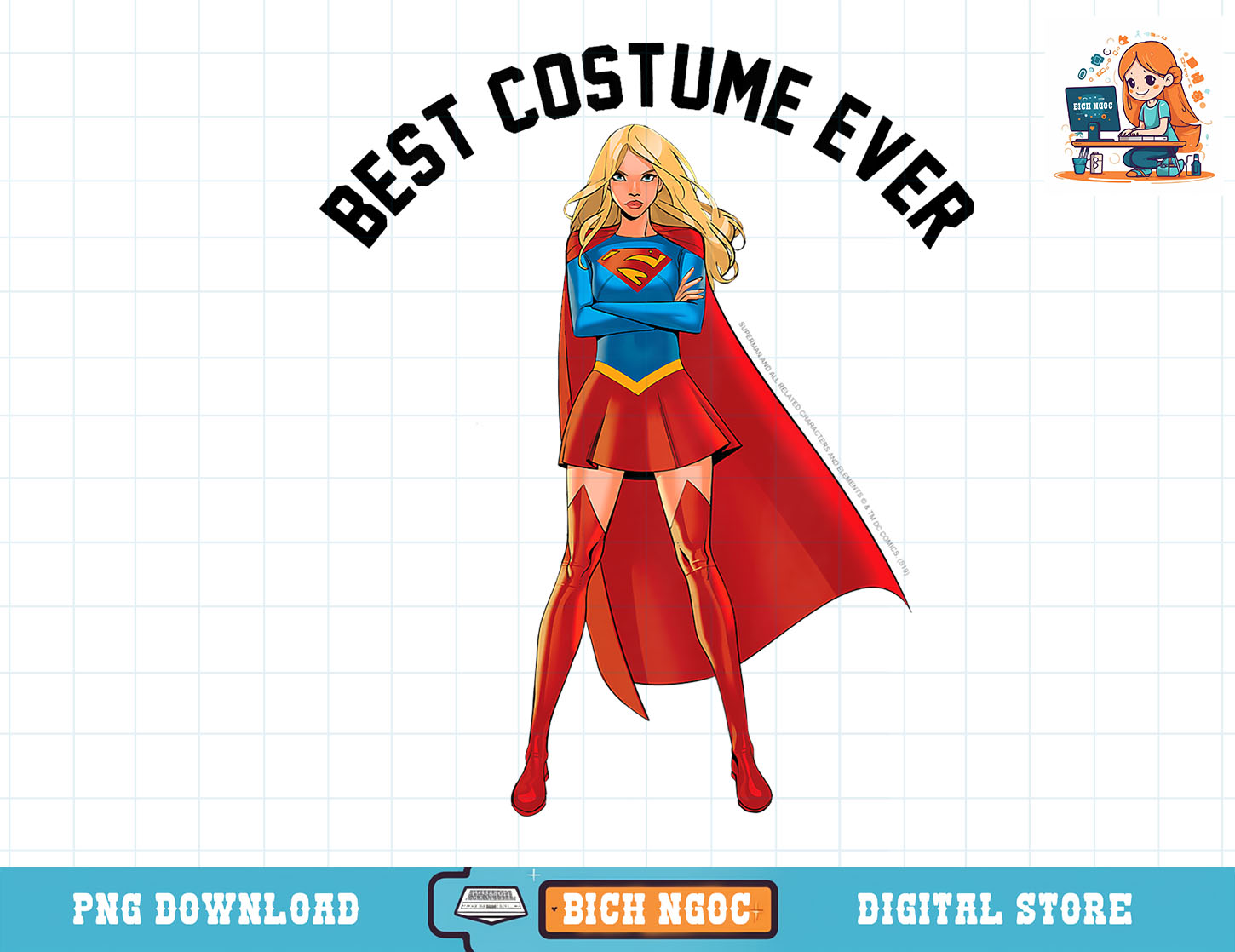 Kids DC Comics Supergirl Best Costume Ever Text Poster T-Shi | Inspire ...