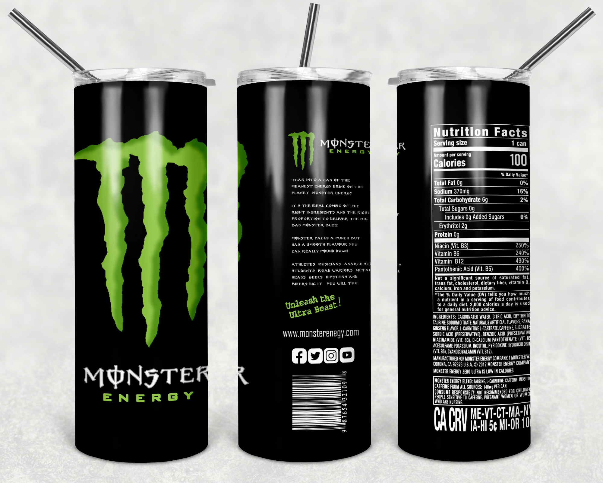 Monster Energy Drink Tumbler Png, Monster Energy Drink 20oz | Inspire ...