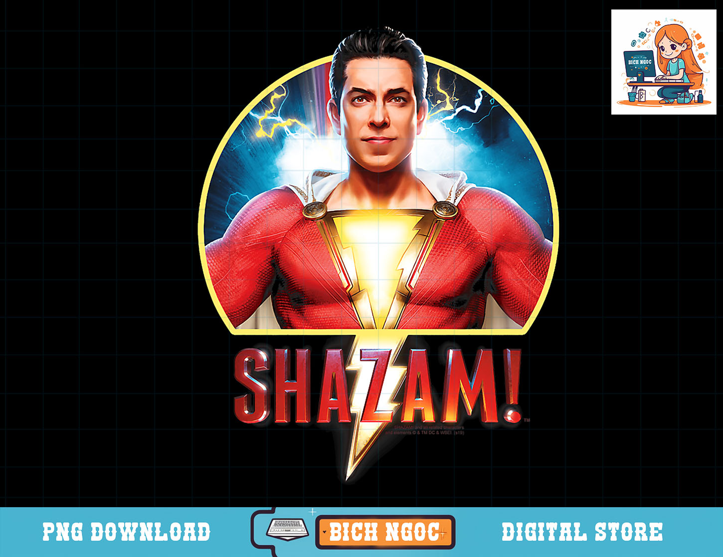 Shazam! Movie Portrait T-Shirt copy png | Inspire Uplift