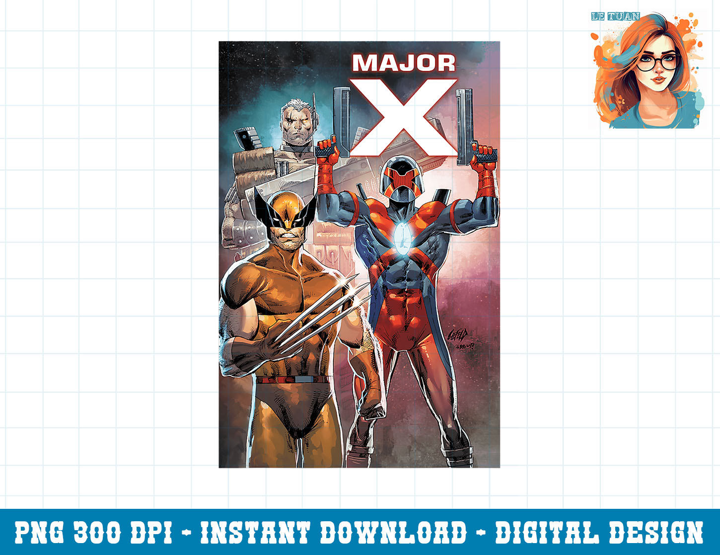 Marvel Major X Union With Cable Comic Book Cover png, sublim | Inspire ...