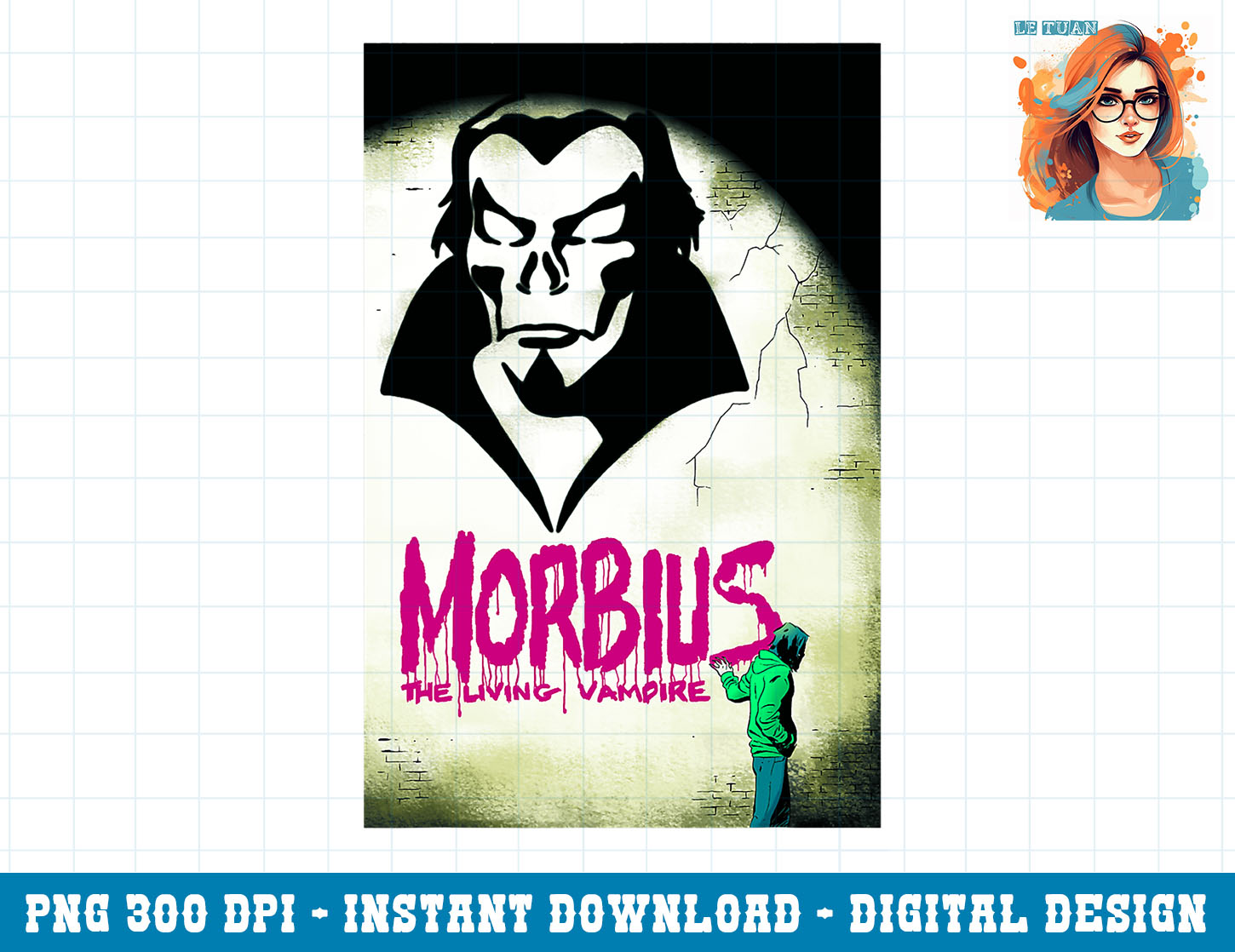 Marvel Morbius The Living Vampire Graffiti png, sublimation. | Inspire ...
