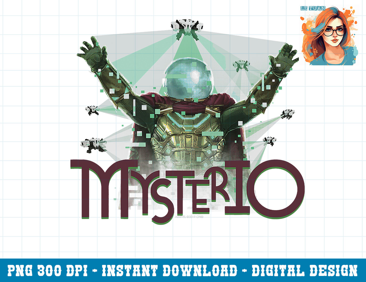 Marvel Spider-Man Far From Home Mysterio Drone Pixel png, su | Inspire ...