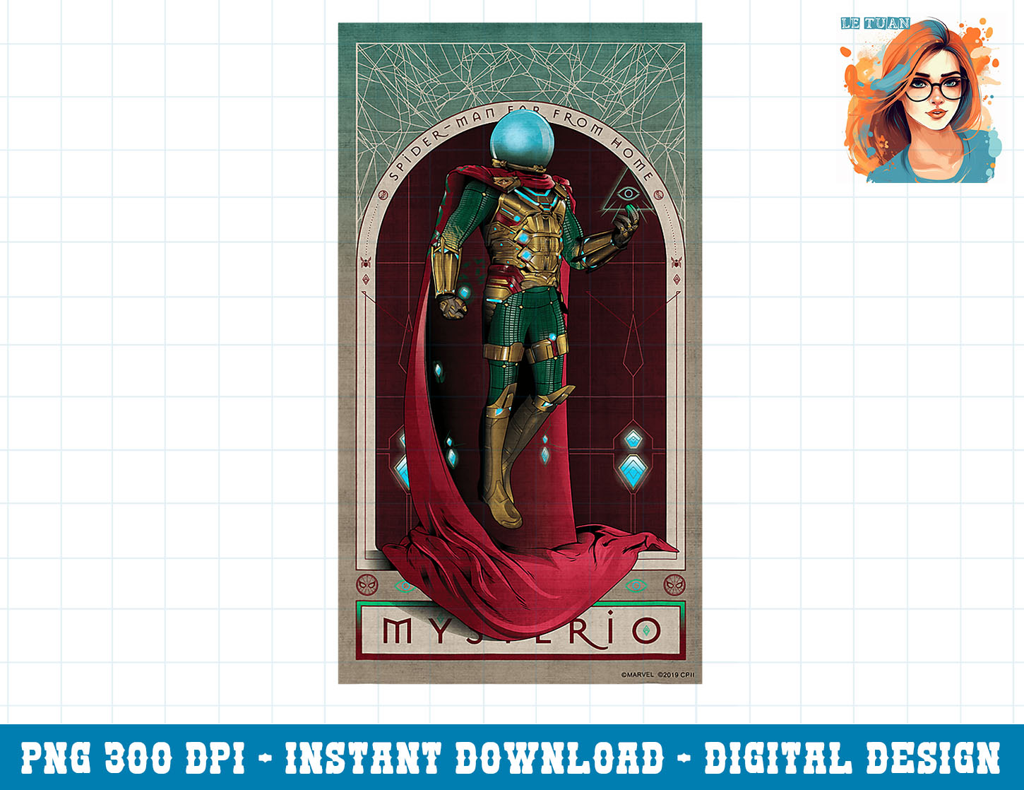 Marvel Spider-Man Far From Home Mysterio Vintage Poster png, | Inspire ...