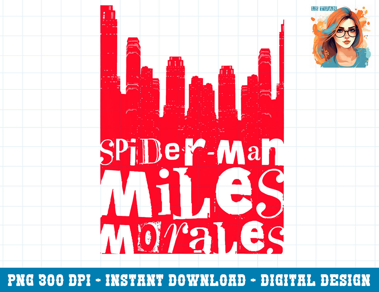 Marvel Spider-Man Miles Morales City Skyline png, sublimatio | Inspire ...