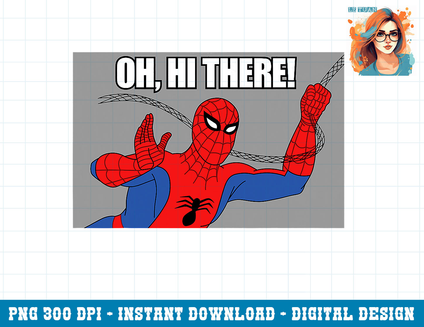 Marvel Spider-Man Swinging Oh, Hi There! Vintage Portrait pn | Inspire ...