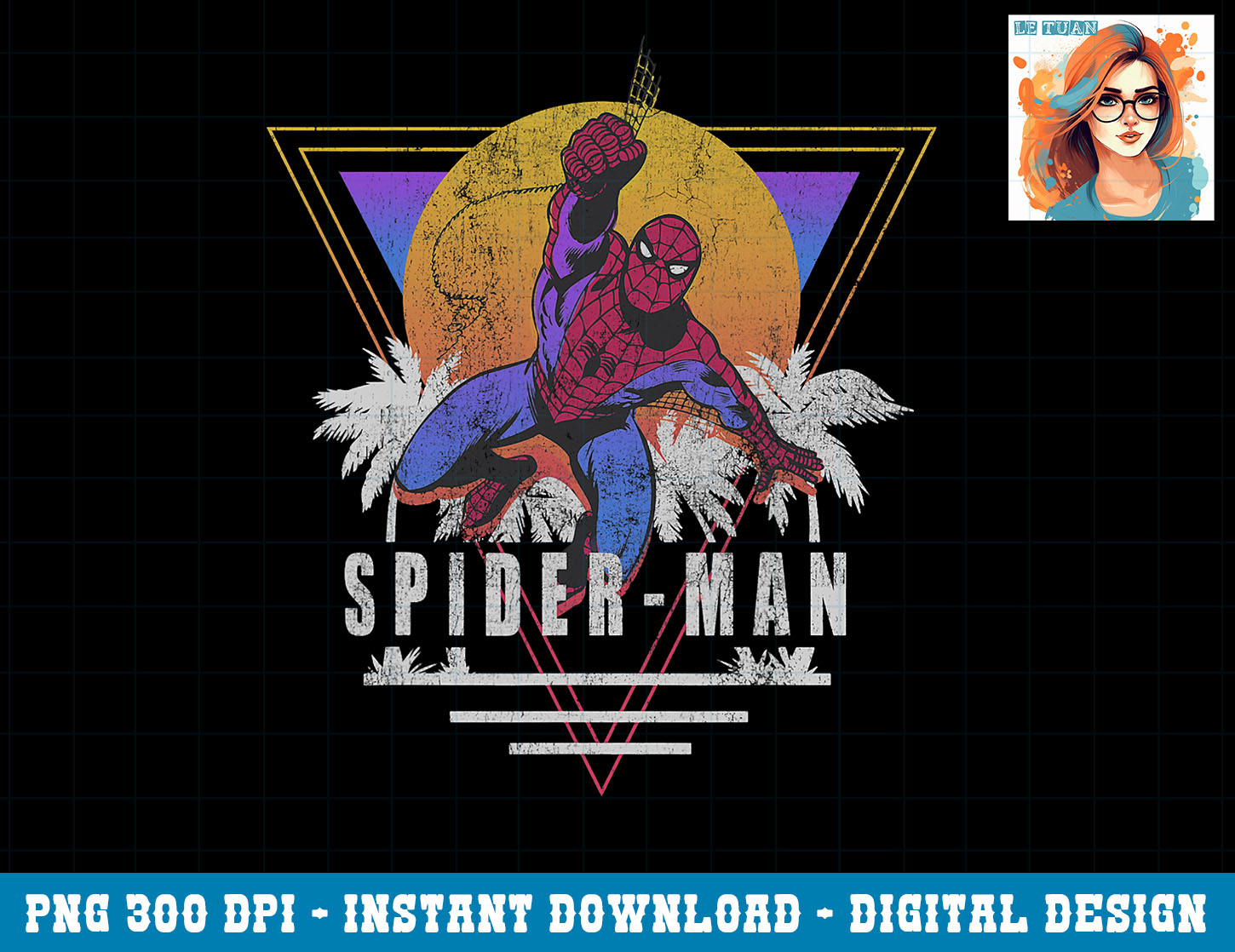 Marvel Spider-Man Tropical Portrait png, sublimation.pngMarv | Inspire ...