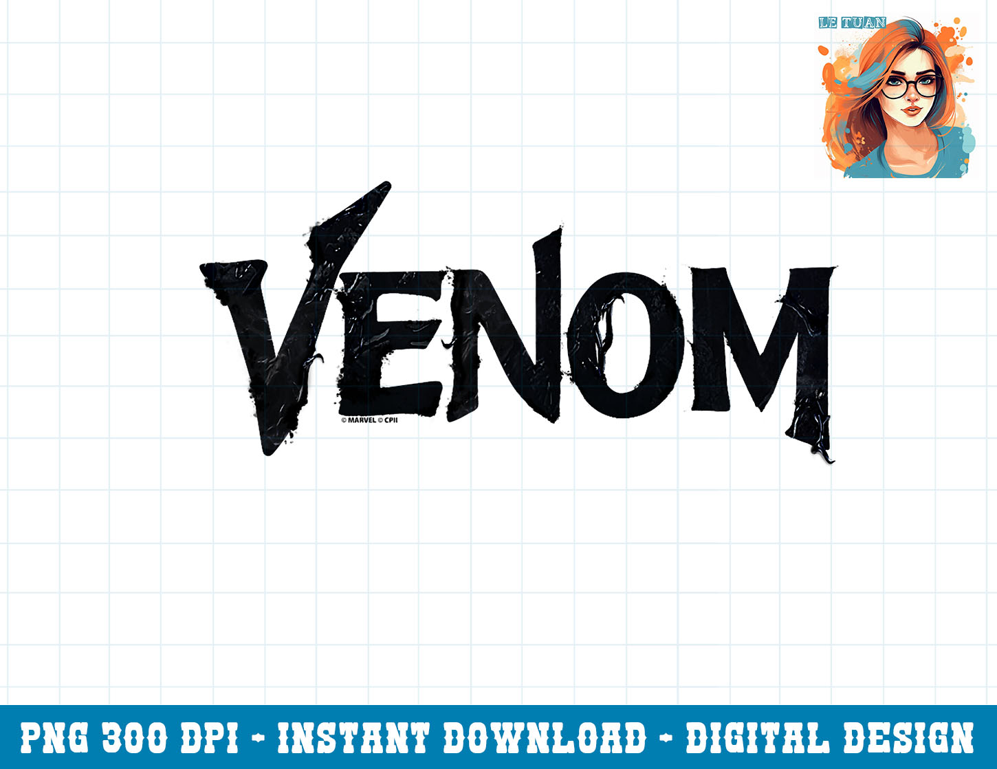 Marvel Venom Symbiote Simple Logo Graphic png, sublimation p | Inspire ...