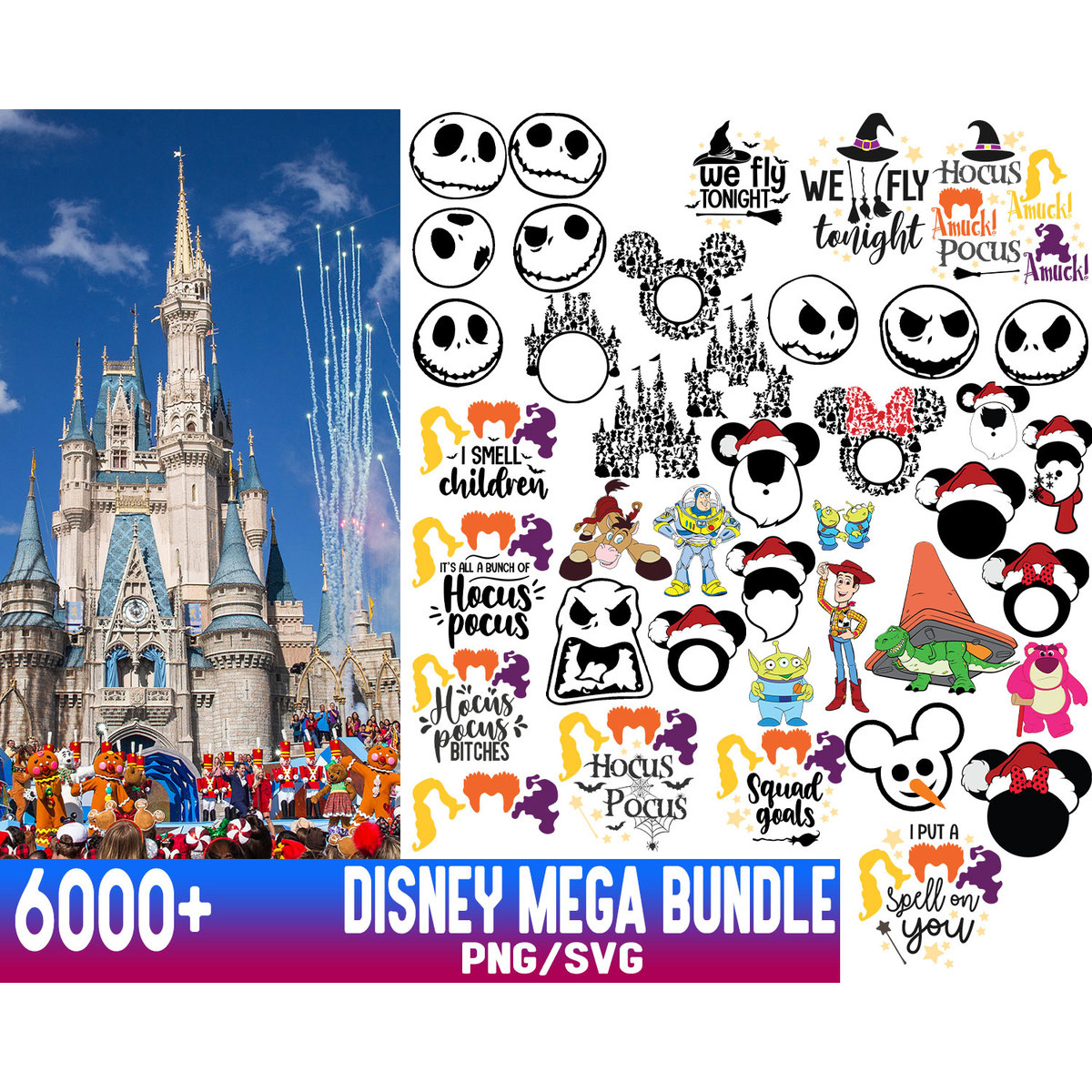 6000 Files Disney Mega Bundle SVG PNG | Inspire Uplift