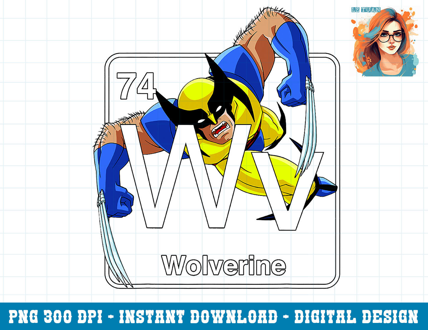 Marvel X-Men Wolverine Element png, sublimation copy | Inspire Uplift