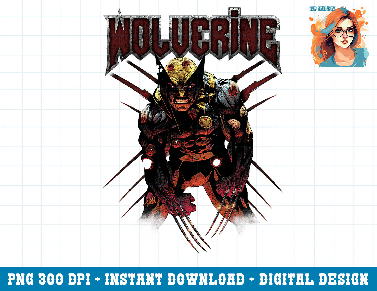 Marvel X-Men Wolverine Epic Regenerative Rock Tee png, subli | Inspire ...