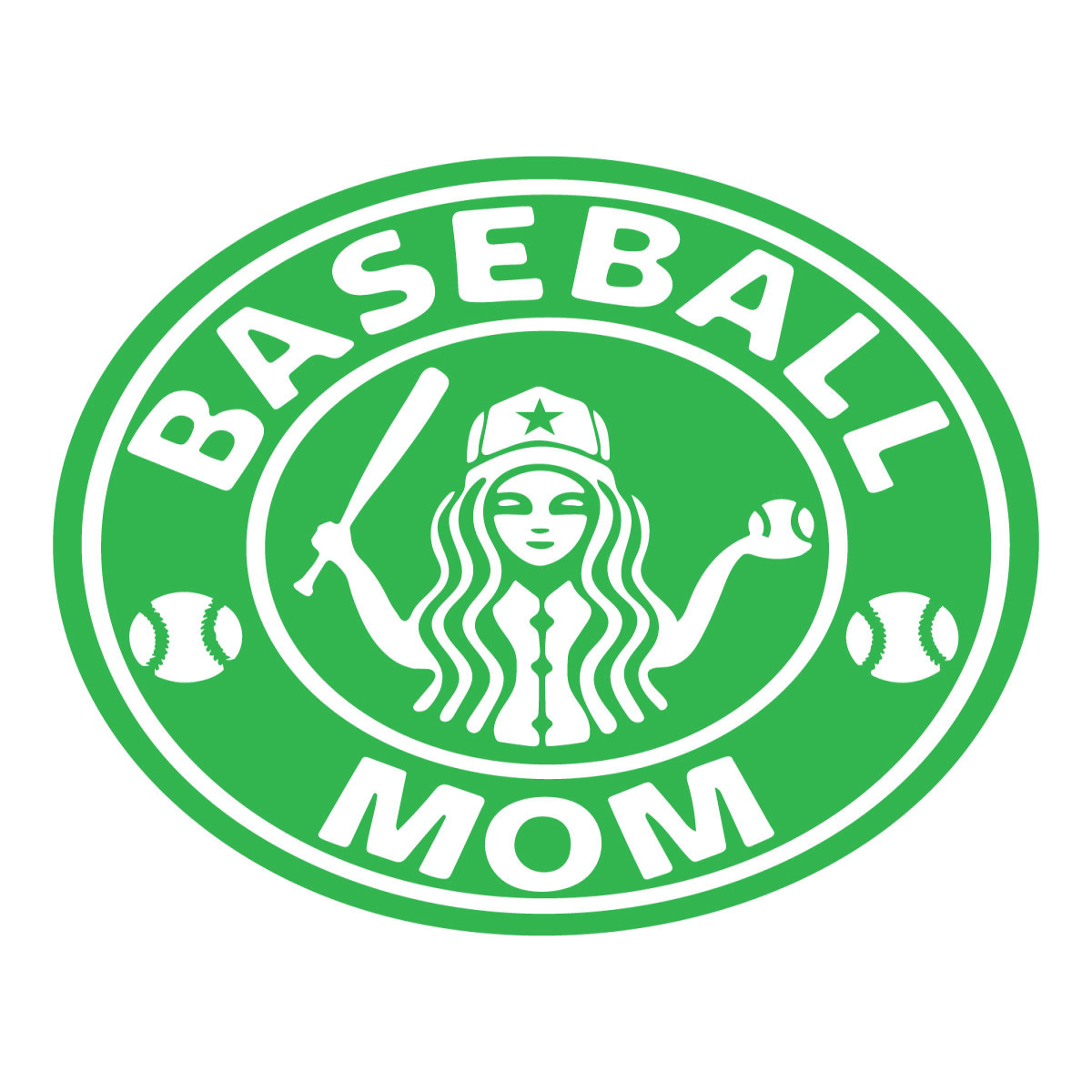 Baseball Mom Starbucks Logo SVG, Mother Day SVG File - Inspire Uplift