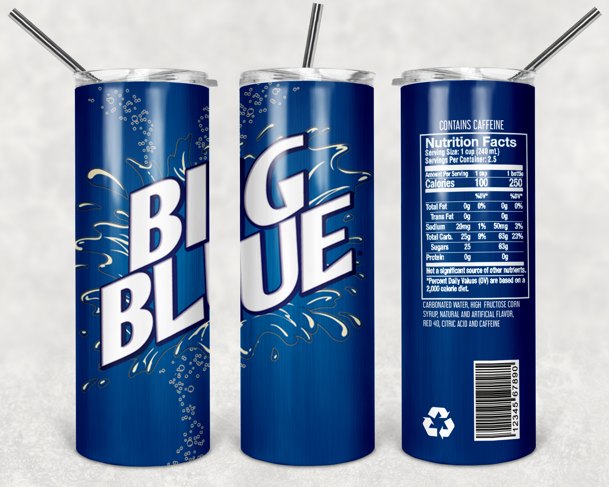 Big Blue Can Tumbler Png, Big Blue Can 20oz Skinny Sublimati | Inspire ...