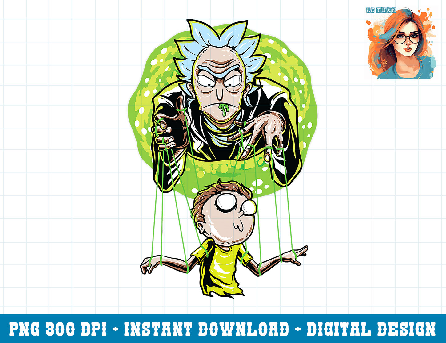 Rick And Morty Puppet And Space Portal png, sublimation copy | Inspire ...