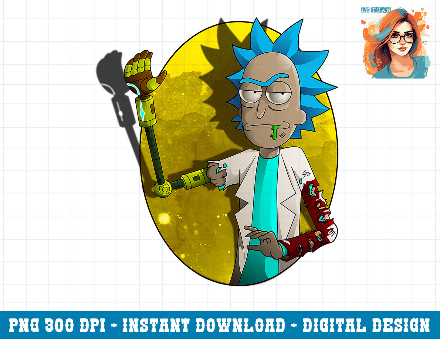 Rick and Morty Shirt Armored Arm Rick png, sublimation png, | Inspire ...