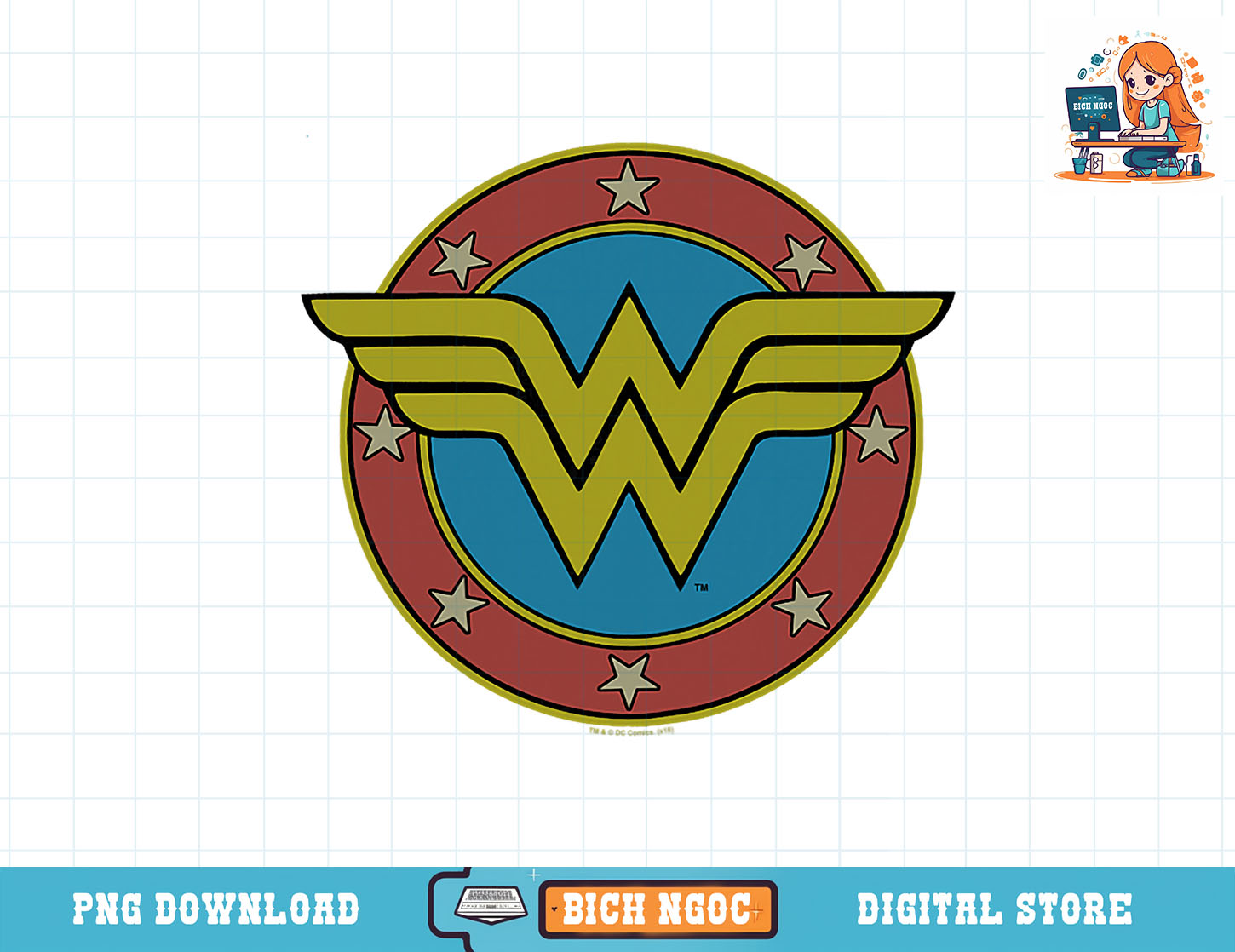 Wonder Woman Vintage Emblem T-Shirt copy png | Inspire Uplift