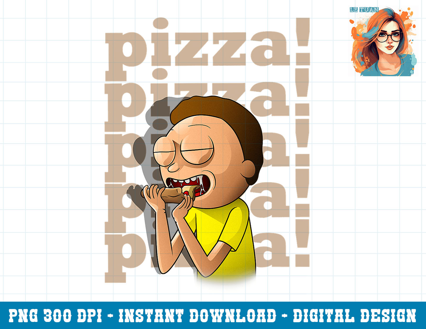 Rick and Morty Shirt Pizza Lover Morty png, sublimation copy | Inspire ...