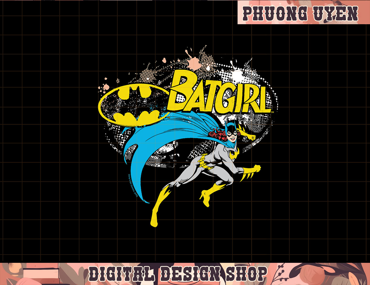 Batgirl Halftone T Shirt png, sublimate | Inspire Uplift