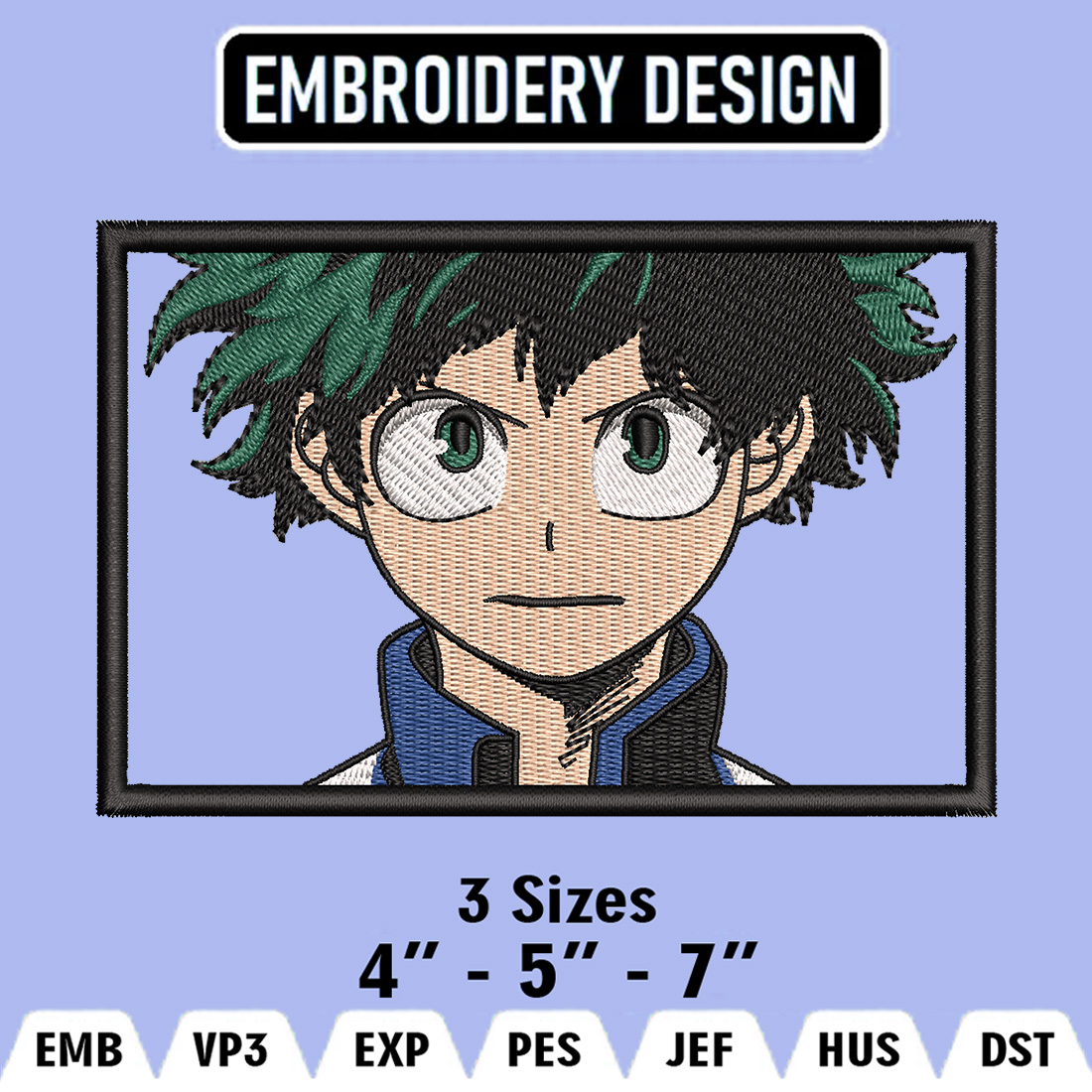 Izuku Midoriya Embroidery Designs, Midoriya Logo Embroidery - Inspire ...