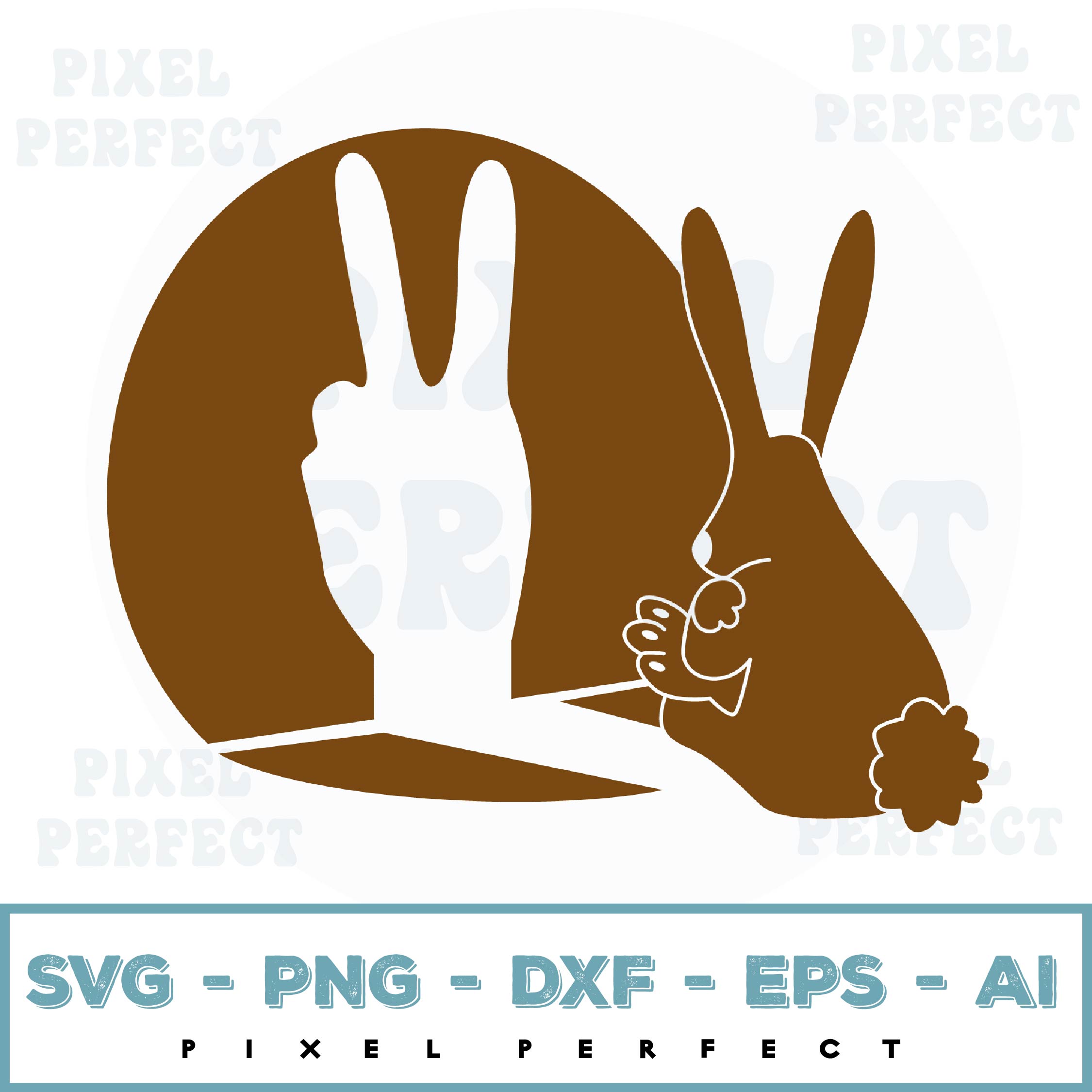 Rabbit Shadow Puppet Svg, Funny Svg, Bunny Svg | Inspire Uplift