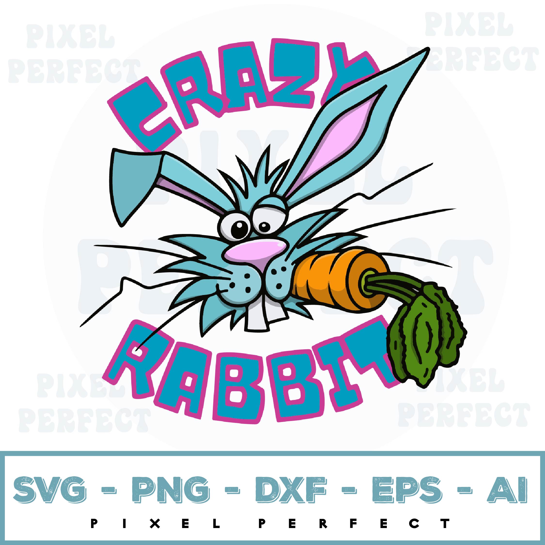 Crazy Rabbit Svg, Fun RabbiSvg, Funny Rabbit Mom Svg, Crazy - Inspire ...
