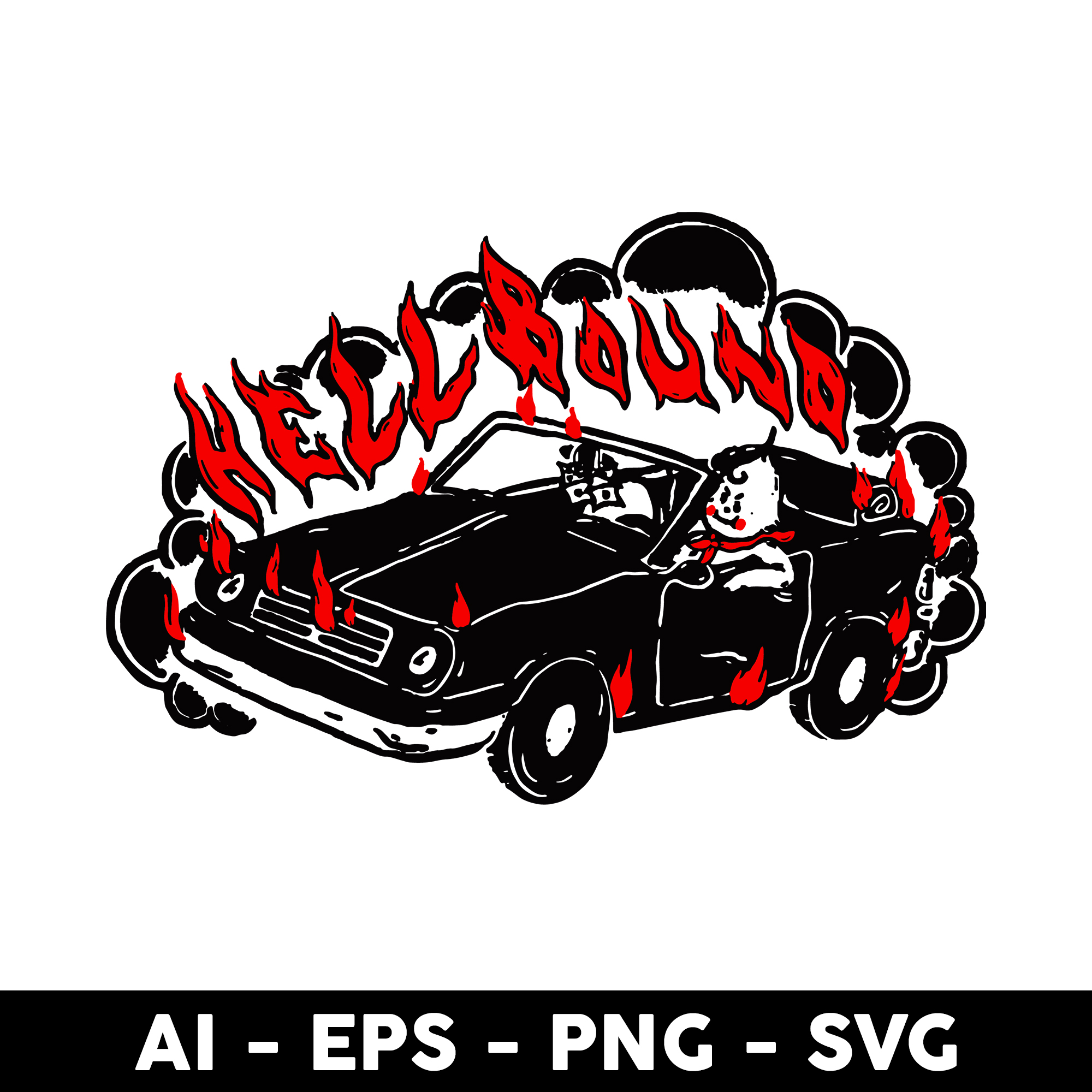 Hellbound Svg, Car Svg, Fire Svg, Png Dxf Eps Digital File - | Inspire ...