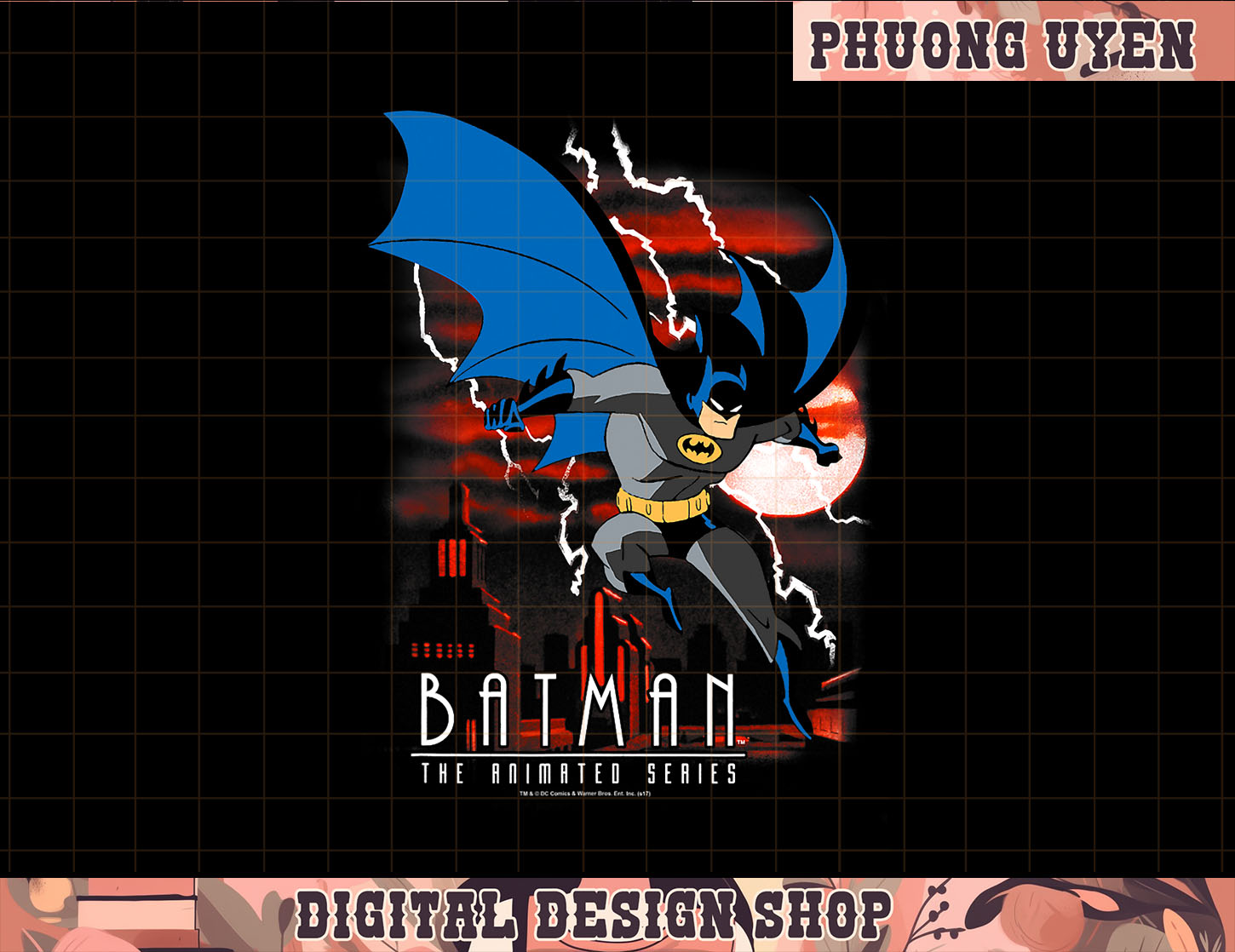 Batman Animated Series Lightning Strikes png, sublimate | Inspire Uplift