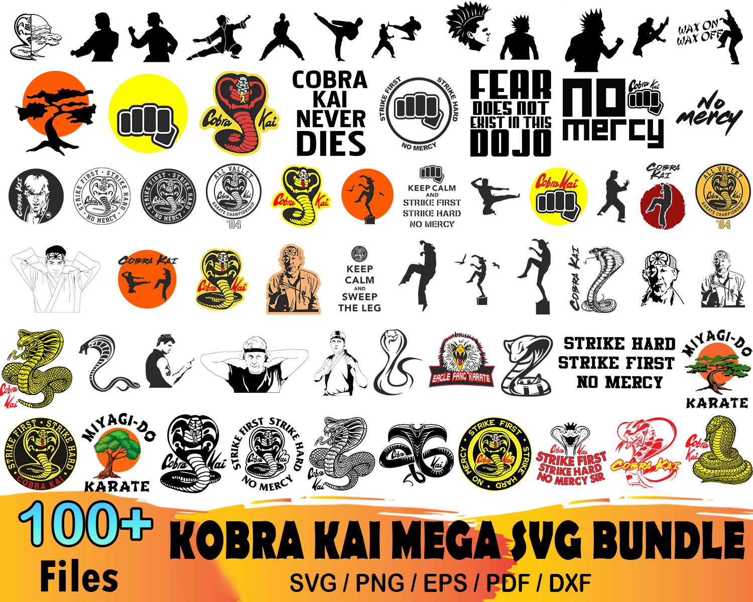 100 Kobra Kai Mega Bundle Svg, Cartoon Svg, Kobra Kai Svg, C - Inspire ...