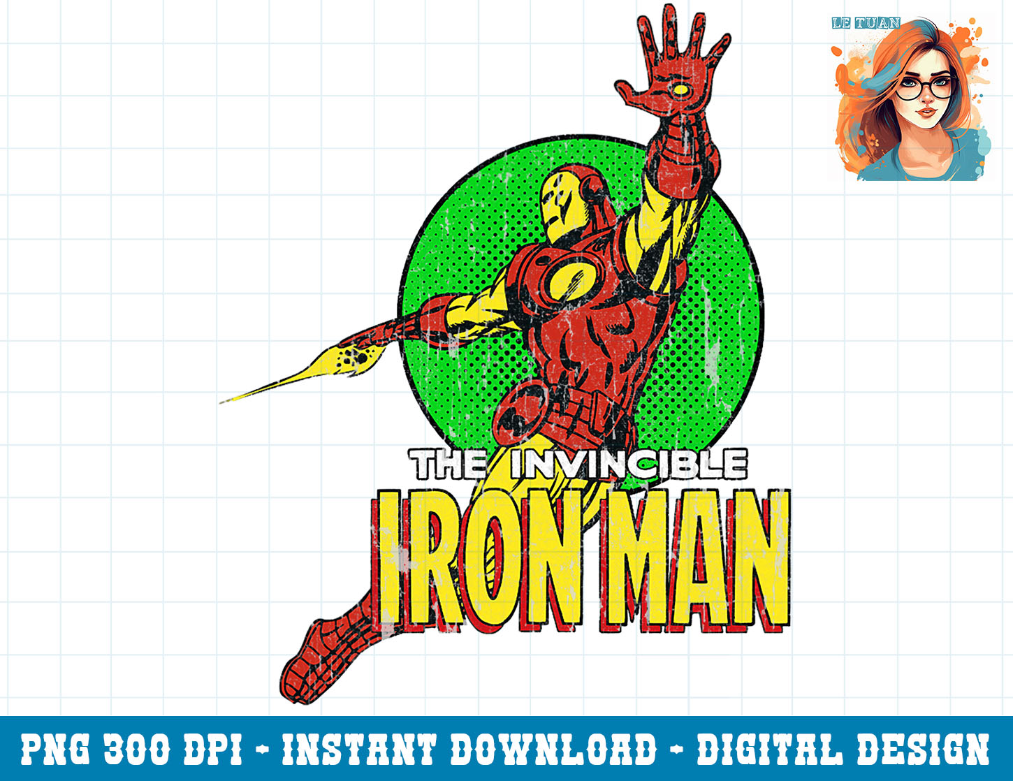 The Invincible Iron Man Retro Jetpack Badge Vintage png, sub | Inspire ...