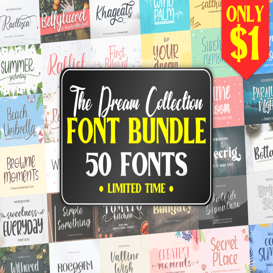The Dream Collection Font Bundle | Inspire Uplift