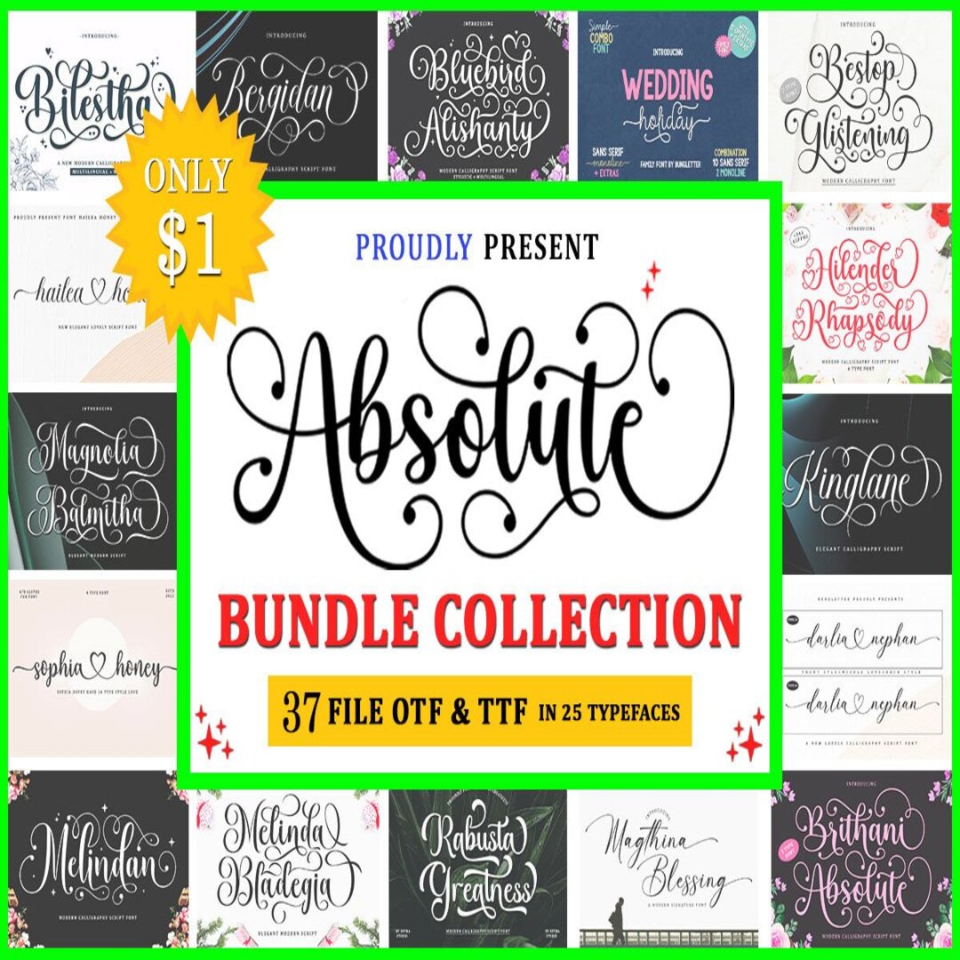 Absolute Font Bundle Collection - Inspire Uplift