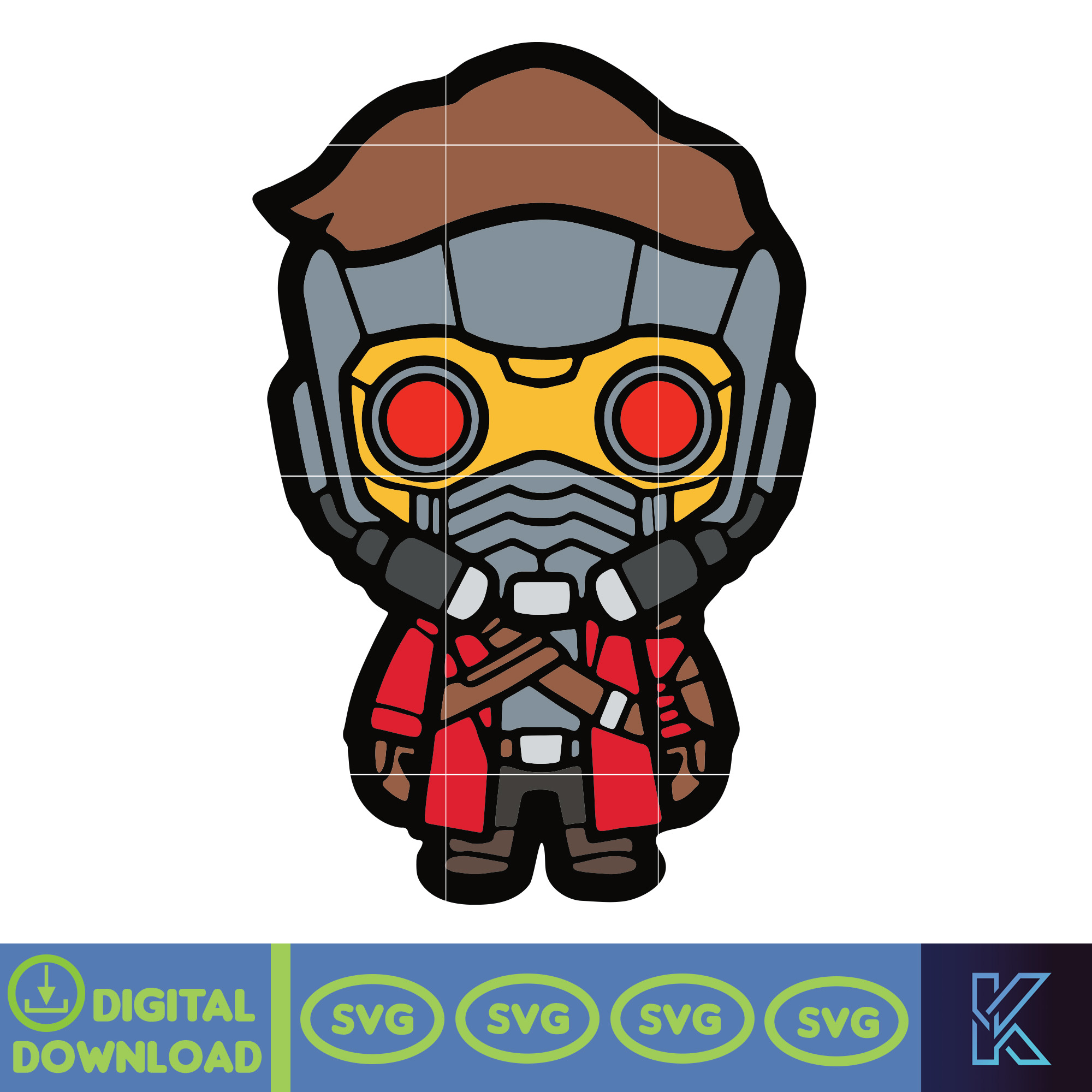 Chibi Guardians of the Galaxy clipart set, svg cut files for - Inspire ...